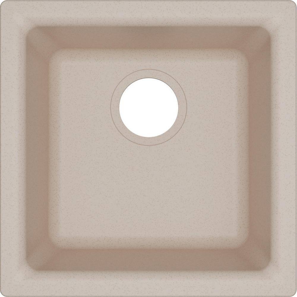 Elkay Quartz Classic Putty Quartz 15.75 in. Single Bowl Drop-In ...