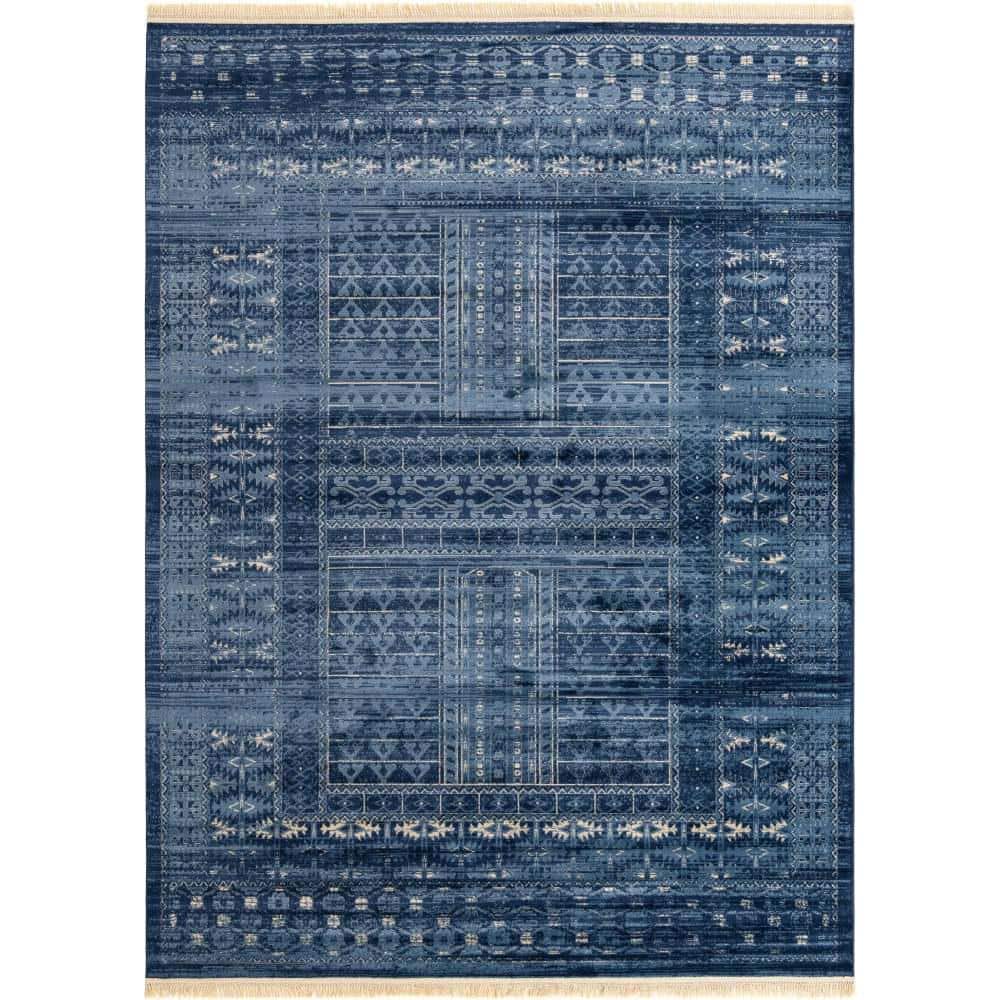 Unique Loom District Sequoia Blue 10' 0 x 13' 0 Area Rug 3154205 - The ...