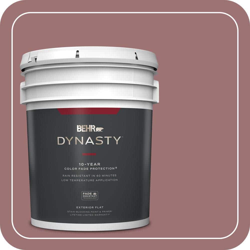 BEHR DYNASTY 5 gal. #QE-05 Regal Rose Flat Exterior Stain-Blocking ...