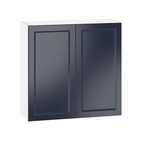 Reviews for J COLLECTION Devon Painted Blue Recessed Assembled Wall ...