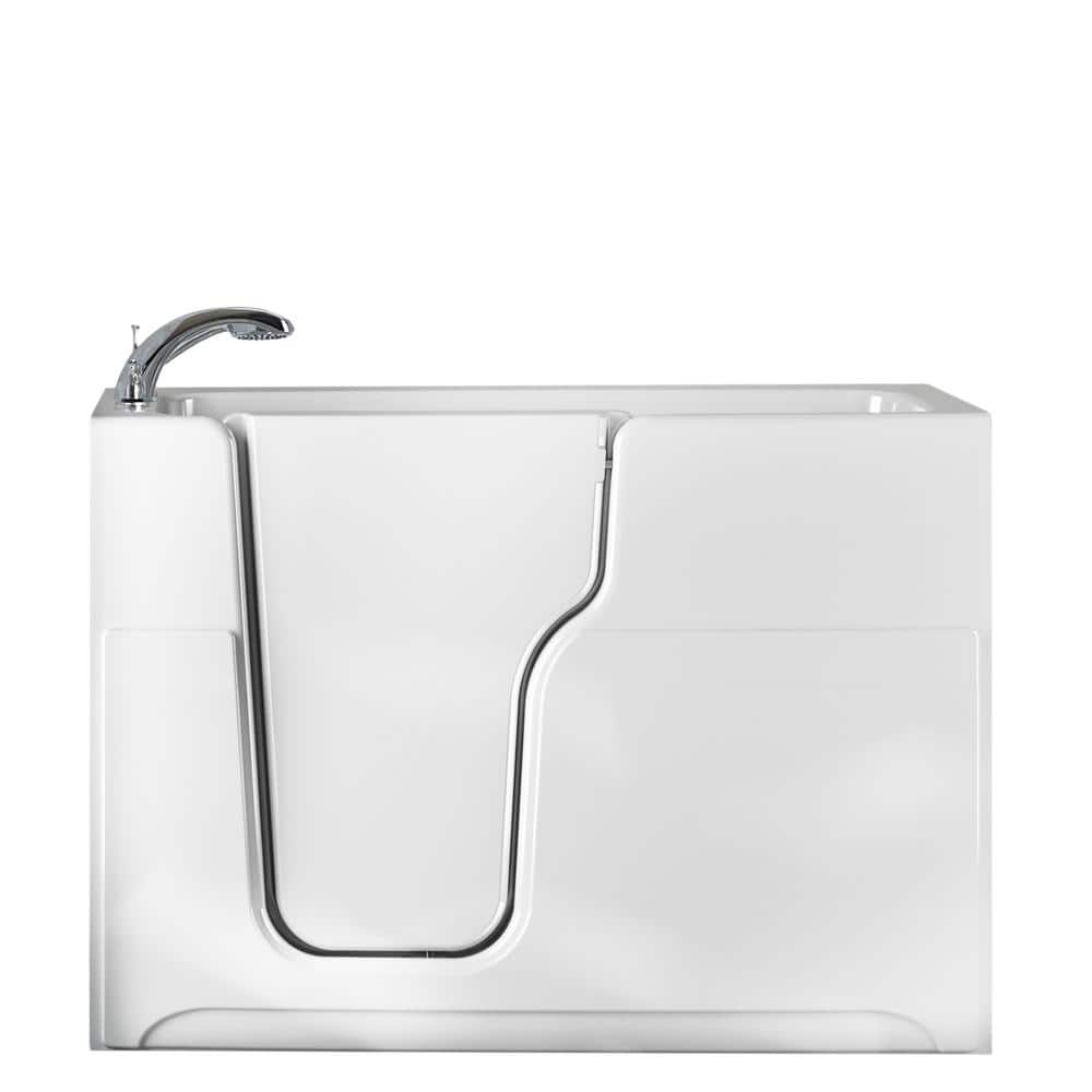 JACUZZI 52 in. x 29 in. Alcove Walk-in Soaking Left-hand Bathtub in ...