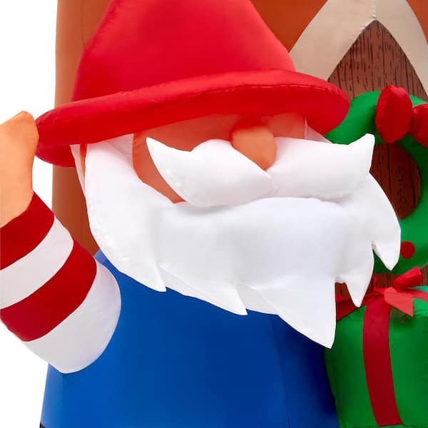 Buy 8 Ft Gnome With Christmas Tree House Holiday Inflatable Online At