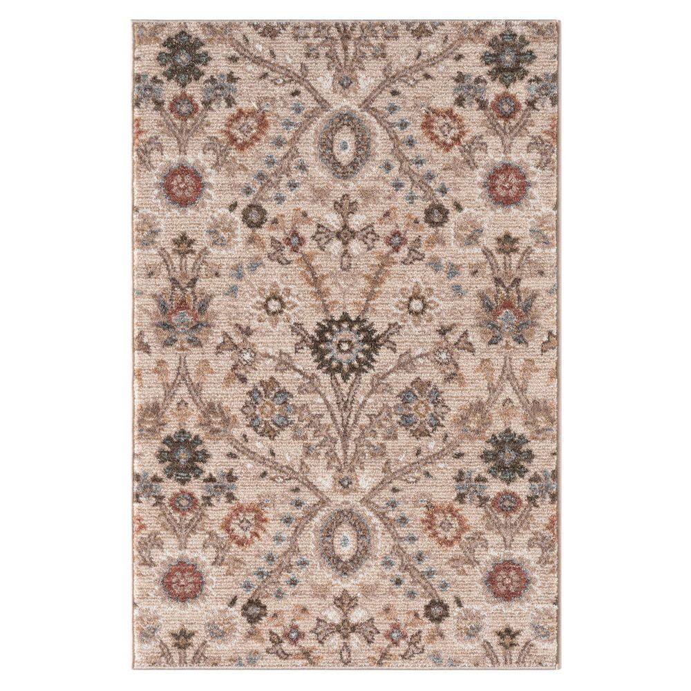 Home Decorators Collection Nepal 3 ft. x 4 ft. Ivory Floral Scatter Rug ...
