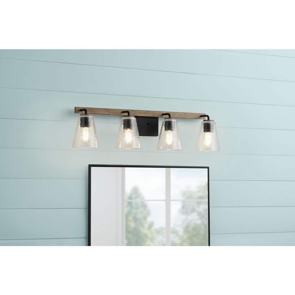 Home Decorators Collection Westbrook 30.5 in. 4-Light Weathered Oak ...