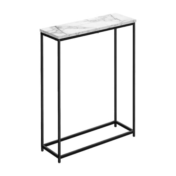 LUCKY ONE 31.5 in. Black Rectangle Wood Console Table LUQY-00360BRN ...
