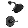 Delta Faryn Single-Handle 5-Spray Shower Faucet in Matte Black (Valve ...