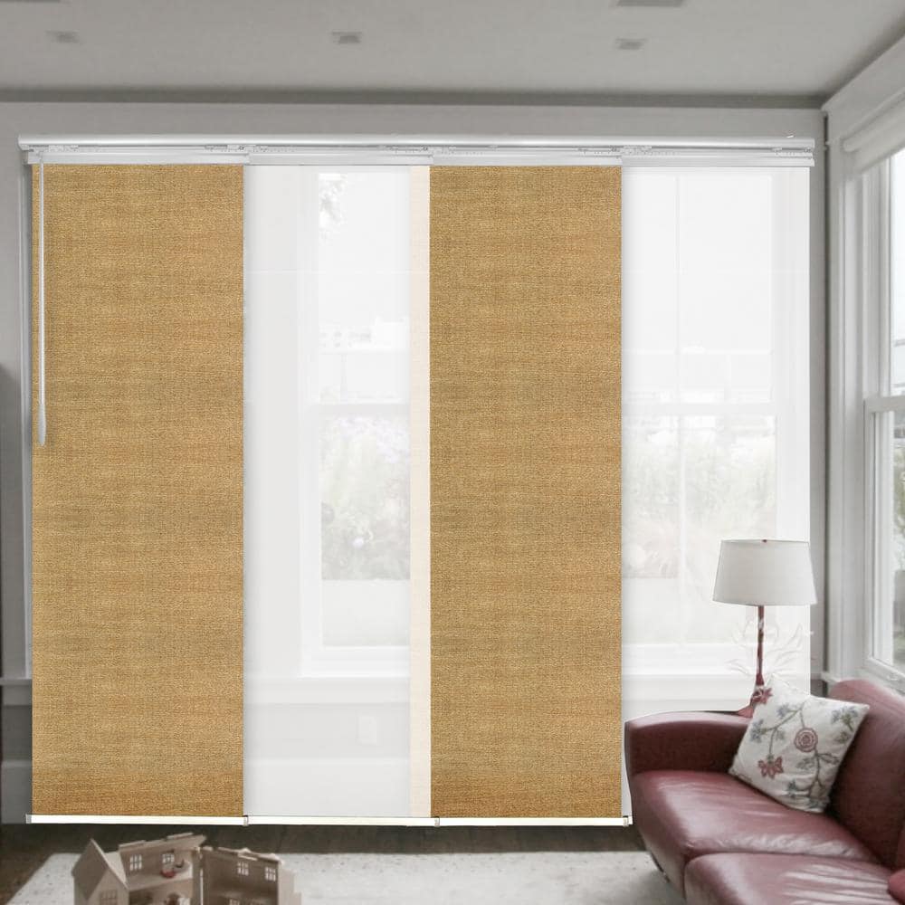 EMOH Silken Desert 48 in. - 88 in. W x 94 in. L Adjustable 4- Panel ...