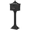 Architectural Mailboxes Pedestal Black, Large, Aluminum, Locking, All ...