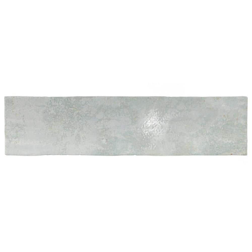 Merola Tile Biarritz Green 3 in. x 11-7/9 in. Ceramic Wall Take Home ...