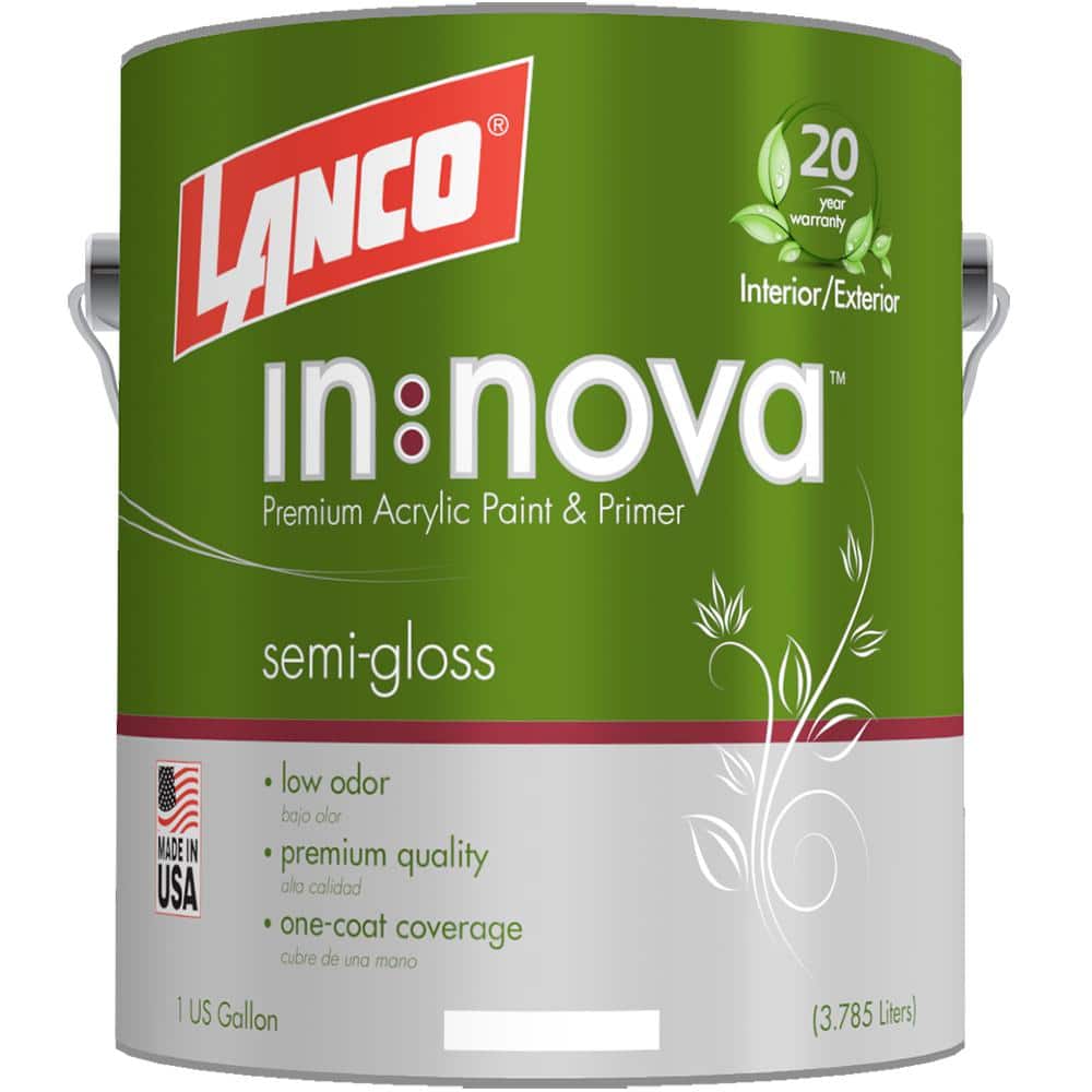 Lanco 1 Gal. Innova 2-in-1 Paint and Primer Deep Base Interior/Exterior ...