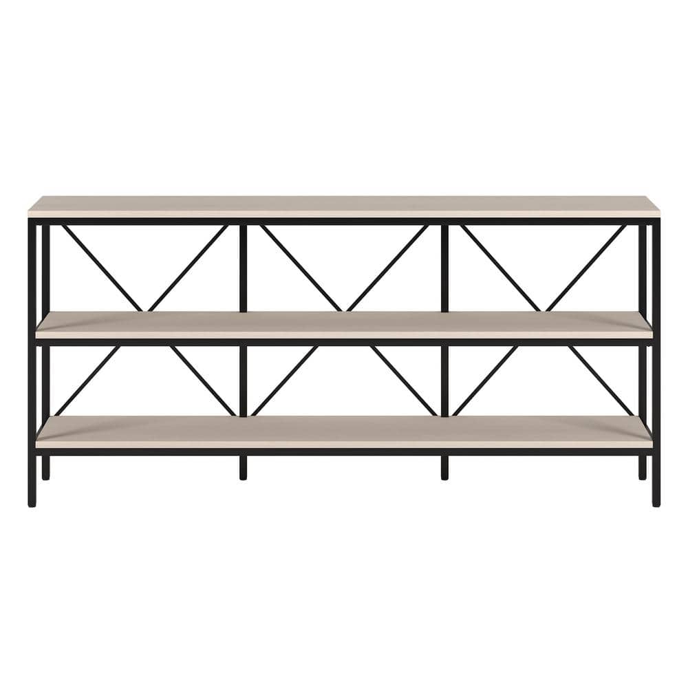 Meyer&Cross Kira 64 in. Blackened Bronze and Alder White Rectangle MDF ...