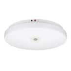 LEDVANCE 15 in. White Selectable LED Flush Mount with Motion Sensor and ...