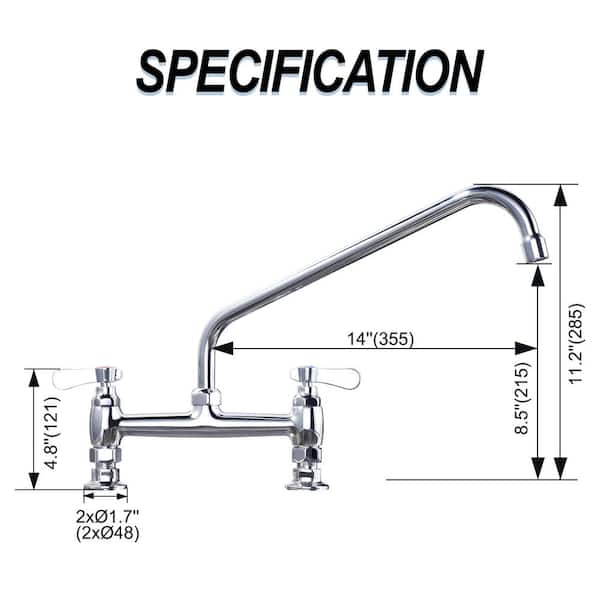 Standard Kitchen Faucet Specifications Hillsdale Single Handle