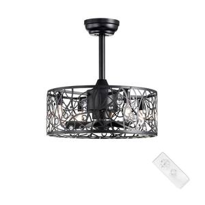 Edvivi Howell 52 in. Modern LED Indoor Chrome Glam Ceiling Fan with ...