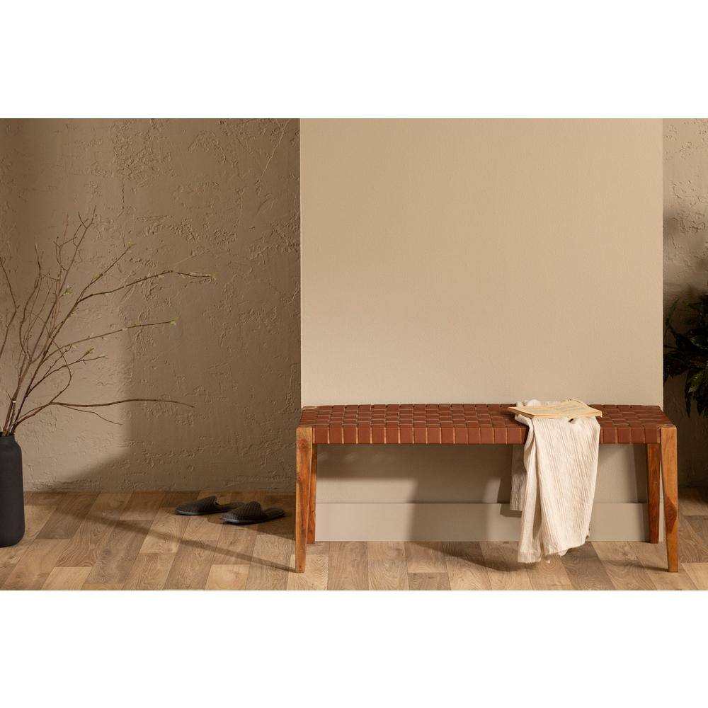 South Shore Hoya Brown 47.25 in. Bench 14444 - The Home Depot