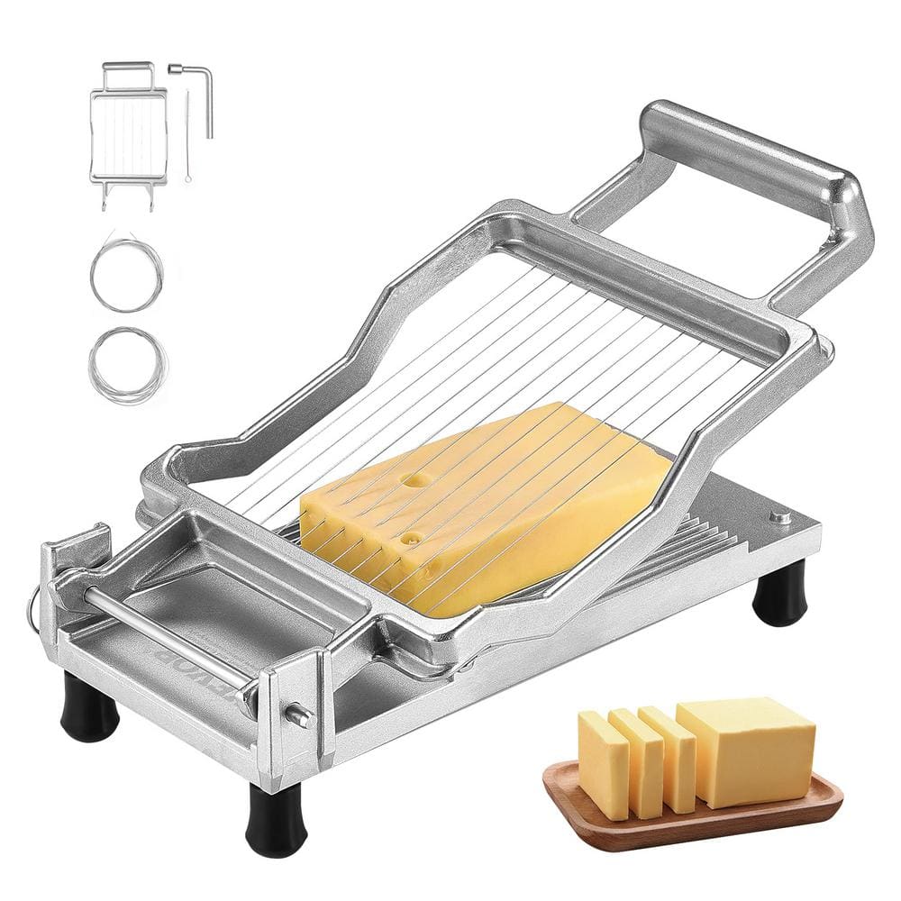VEVOR Cheese Cutter with Wire, 0.39 and 0.78 in. Cheeser Butter Cutting ...
