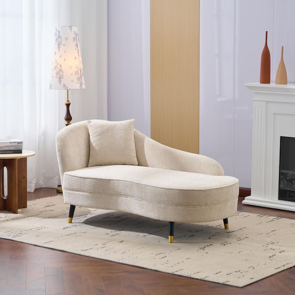 CHRISTOPHER KNIGHT HOME Elsinore Beige Polyester Curved Chaise Lounge ...