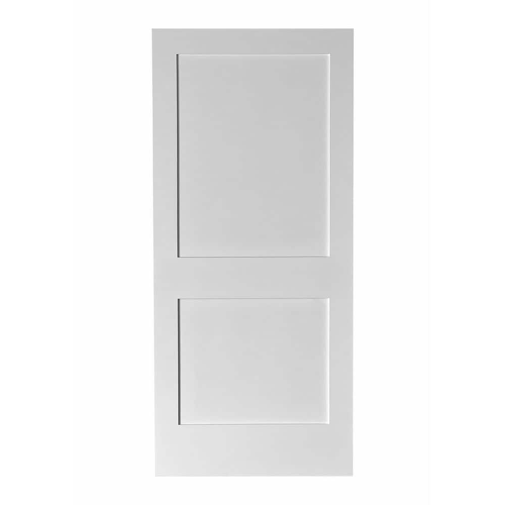 RESO 34 in. x 80 in. Double Panel Solid Core Composite Wood Primed ...