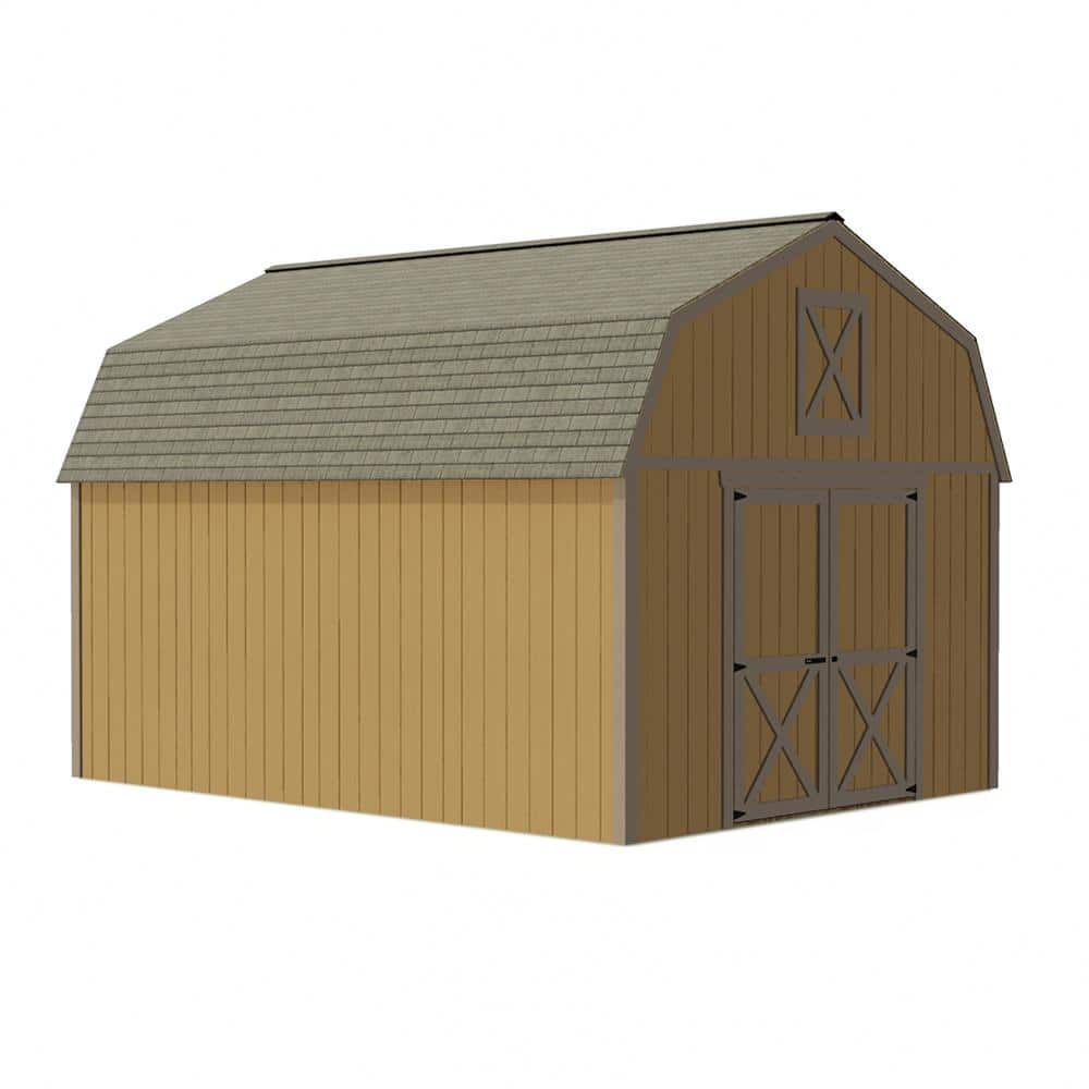 Best Barns Handcrafted Homestead 12 ft. x 20 ft. Wood Barn Kit with ...
