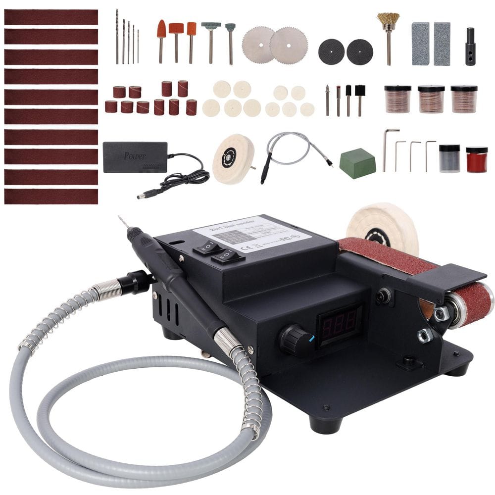 Busdays 2-in-1 Multifunctional Belt Sander, 350W Dual Motor Rotary Tool ...