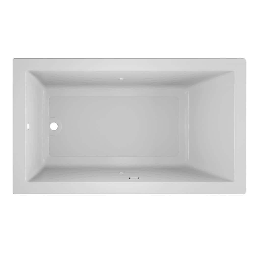 JACUZZI SOLNA 72 in. x 42 in. Rectangular Soaking Bathtub with ...