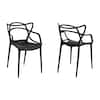 Mod Made Modern Plastic Black Loop Dining Side Chair (Set of 2) MM-PC ...