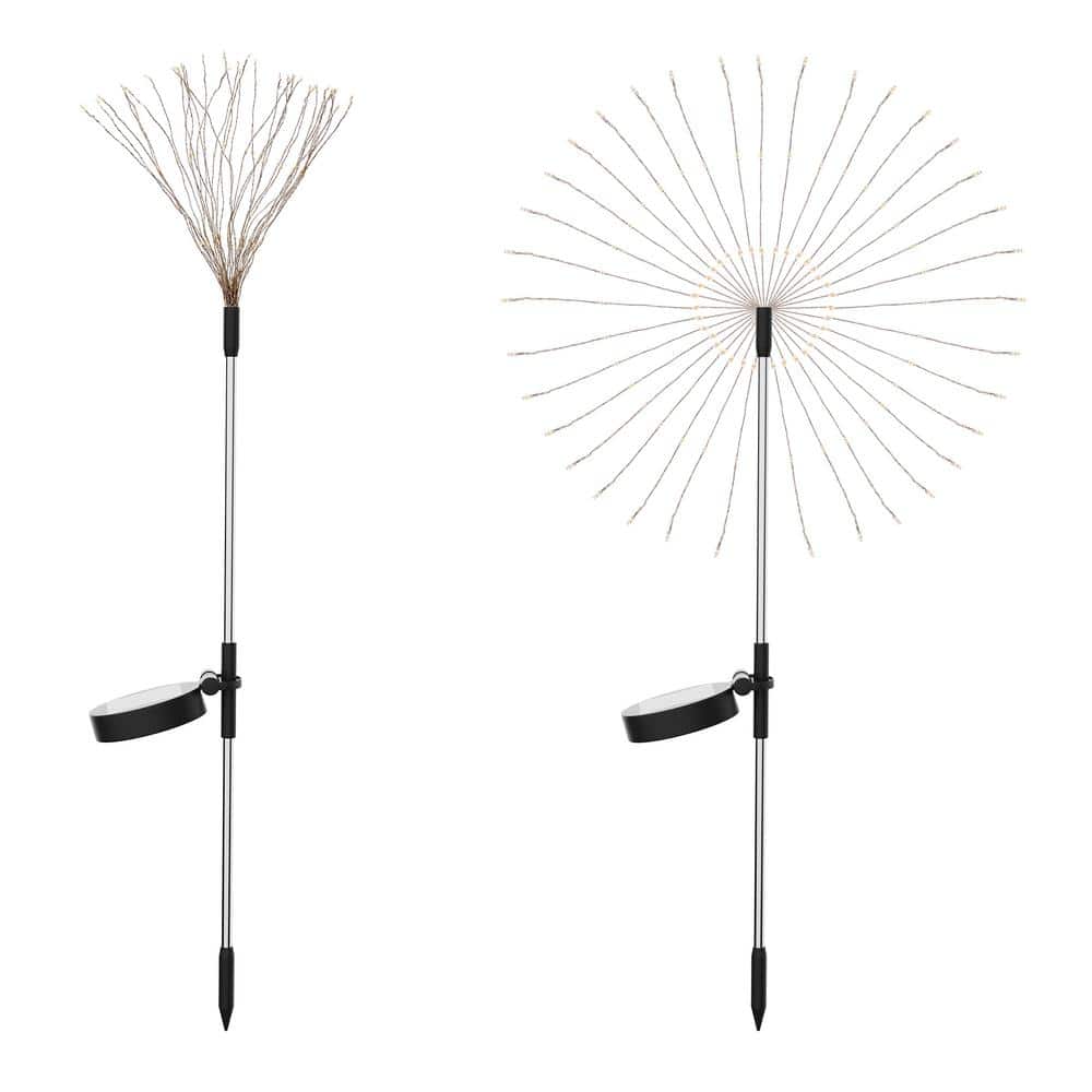 YANSUN Solar Garden Decorative White Firework Path Lights - 120 LED ...