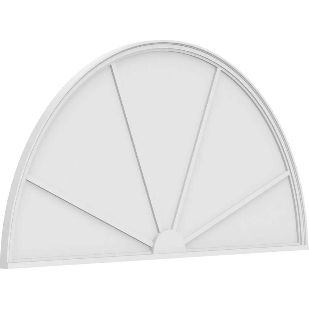 Ekena Millwork 2 in. x 82 in. x 41 in. Half Round 4-Spoke Architectural ...