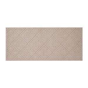 Laura Ashley Austell Solid 2 ft. x 8 ft. Linen Geometric Runner Rug ...