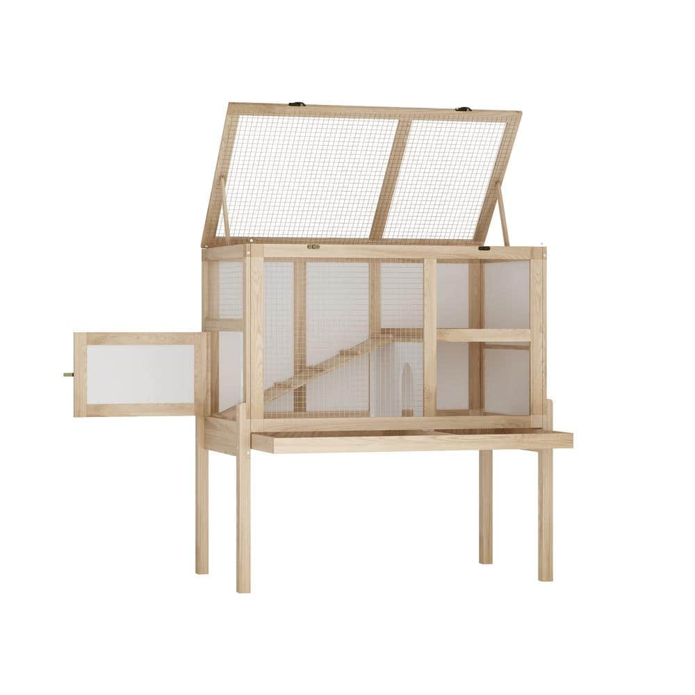 FUFU&GAGA Indoor/Outdoor Small Animal Wooden Turtle Habita Reptilet ...