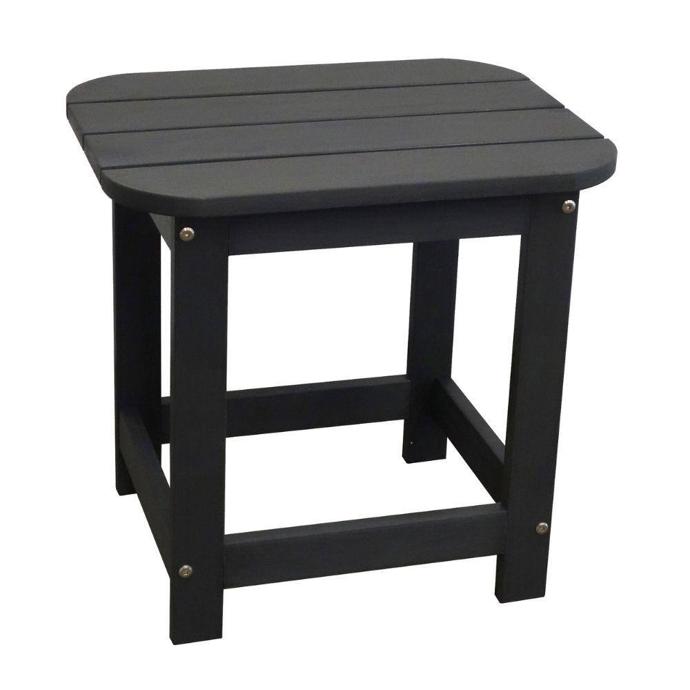 ITOPFOX Black Polystyrene Outdoor Dining Accent Coffee Table Classic ...