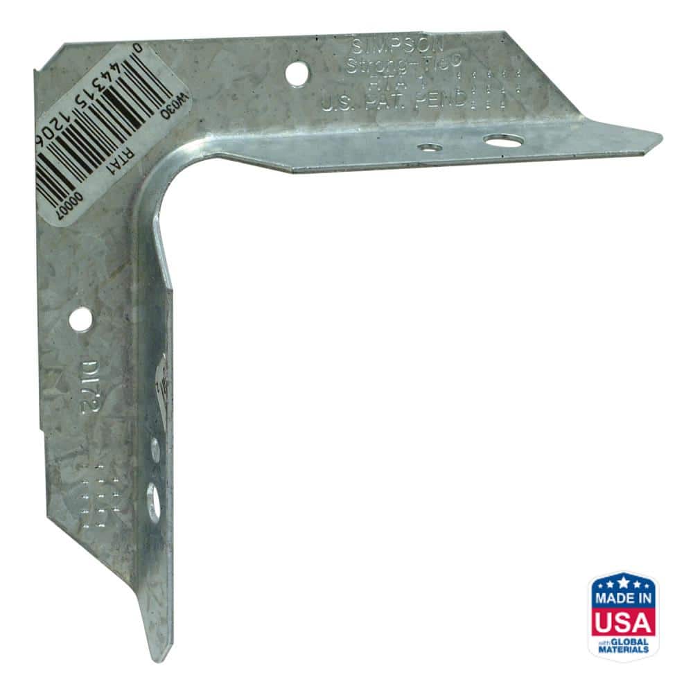 Simpson Strong-Tie RTA 18-Gauge Rigid Tie Angle for 1x1 Nominal Joist ...