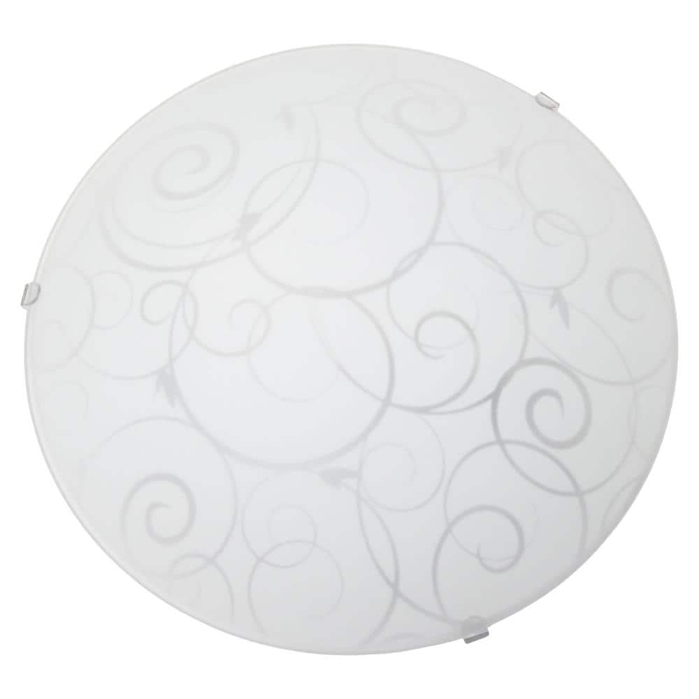 Creekwood home 10 in. Simple and Standard Round Swirl Flush Mount, for ...