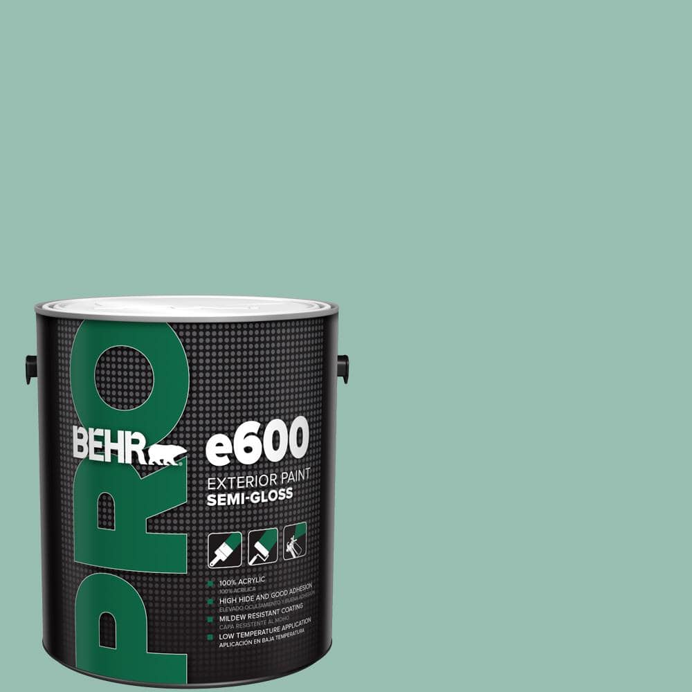 BEHR PRO 1 gal. #PPU12-07 Spring Stream Semi-Gloss Exterior Paint ...