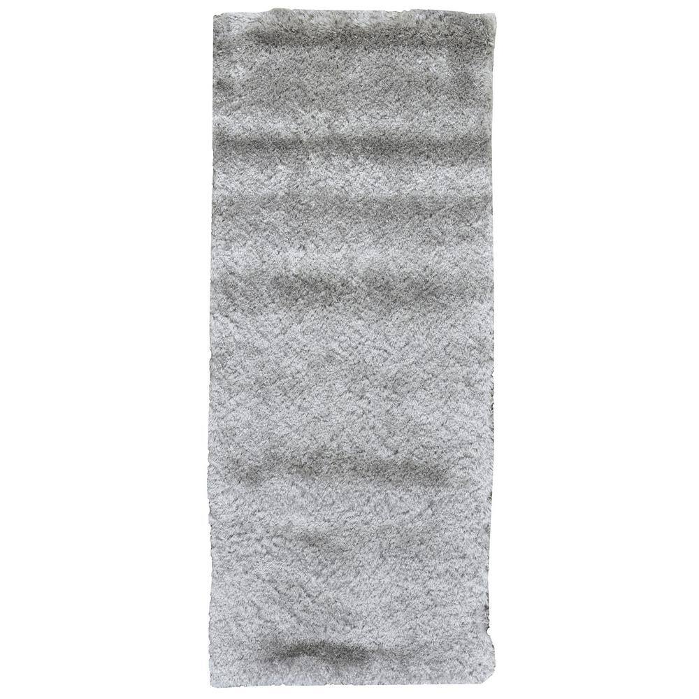 HomeRoots 2 x 6 Gray Solid Color Runner Rug 2000510993 - The Home Depot