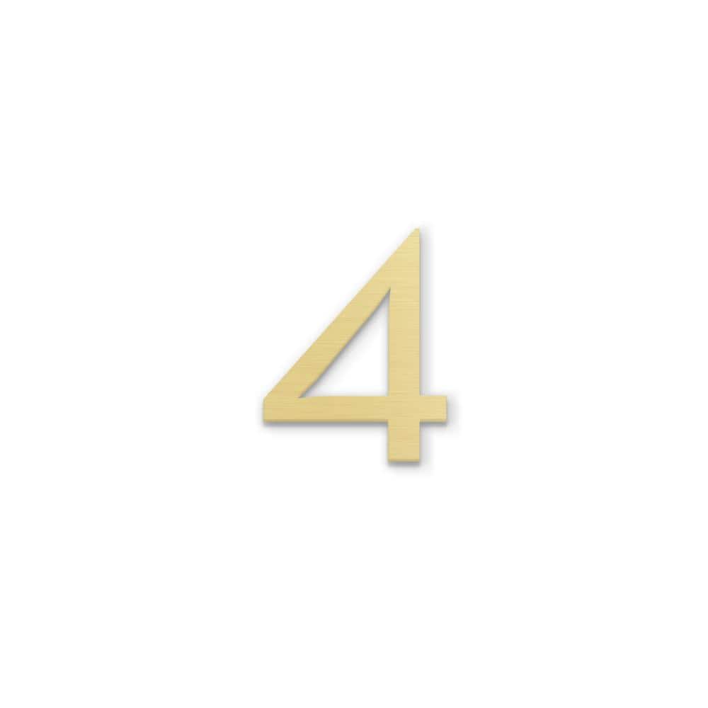 POST & PORCH 4 in. Magnetic Numbers - Gold Number 4 numbers-gold-4 ...