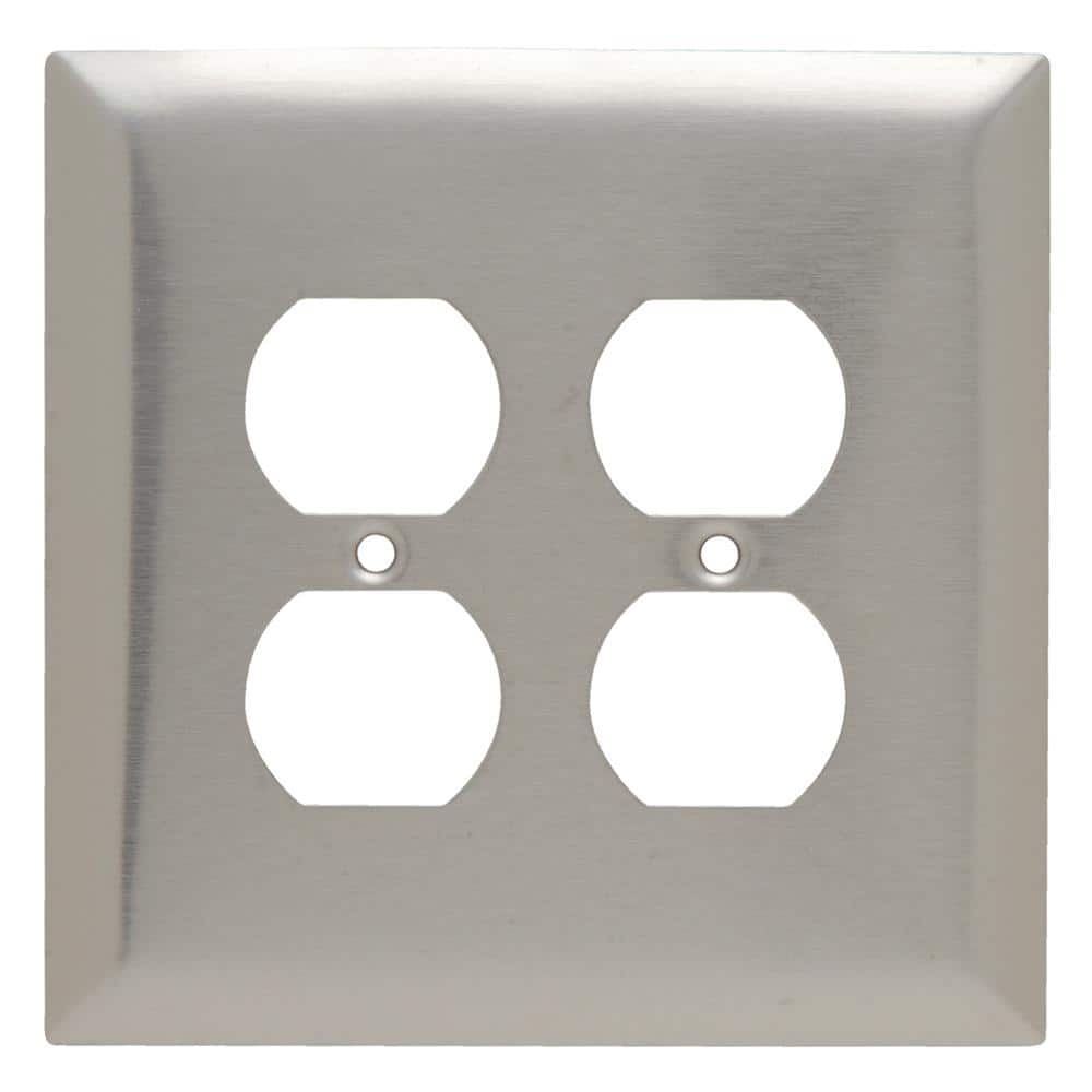 Legrand Pass & Seymour 302/304 S/S 2 Gang 2 Duplex Oversized Wall Plate ...