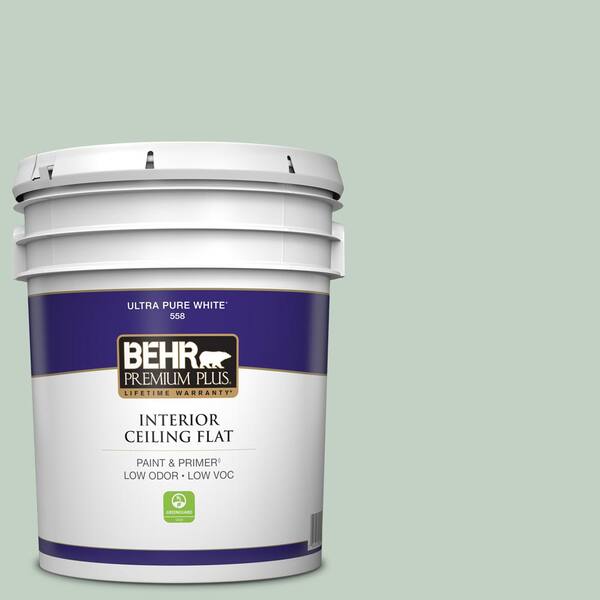 BEHR PREMIUM PLUS 5 gal. #PPU11-13 Frosted Jade Ceiling Flat Interior ...