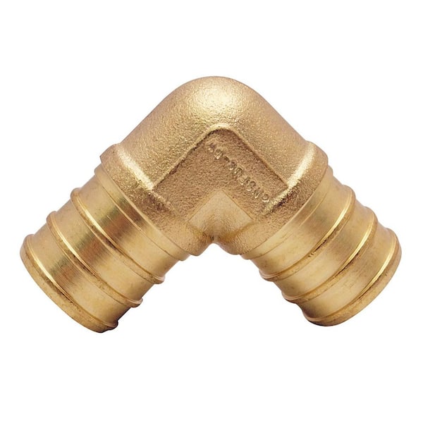 Apollo 3/4 in. Brass PEX-B Barb 90-Degree Elbow APXE3434 - The Home Depot