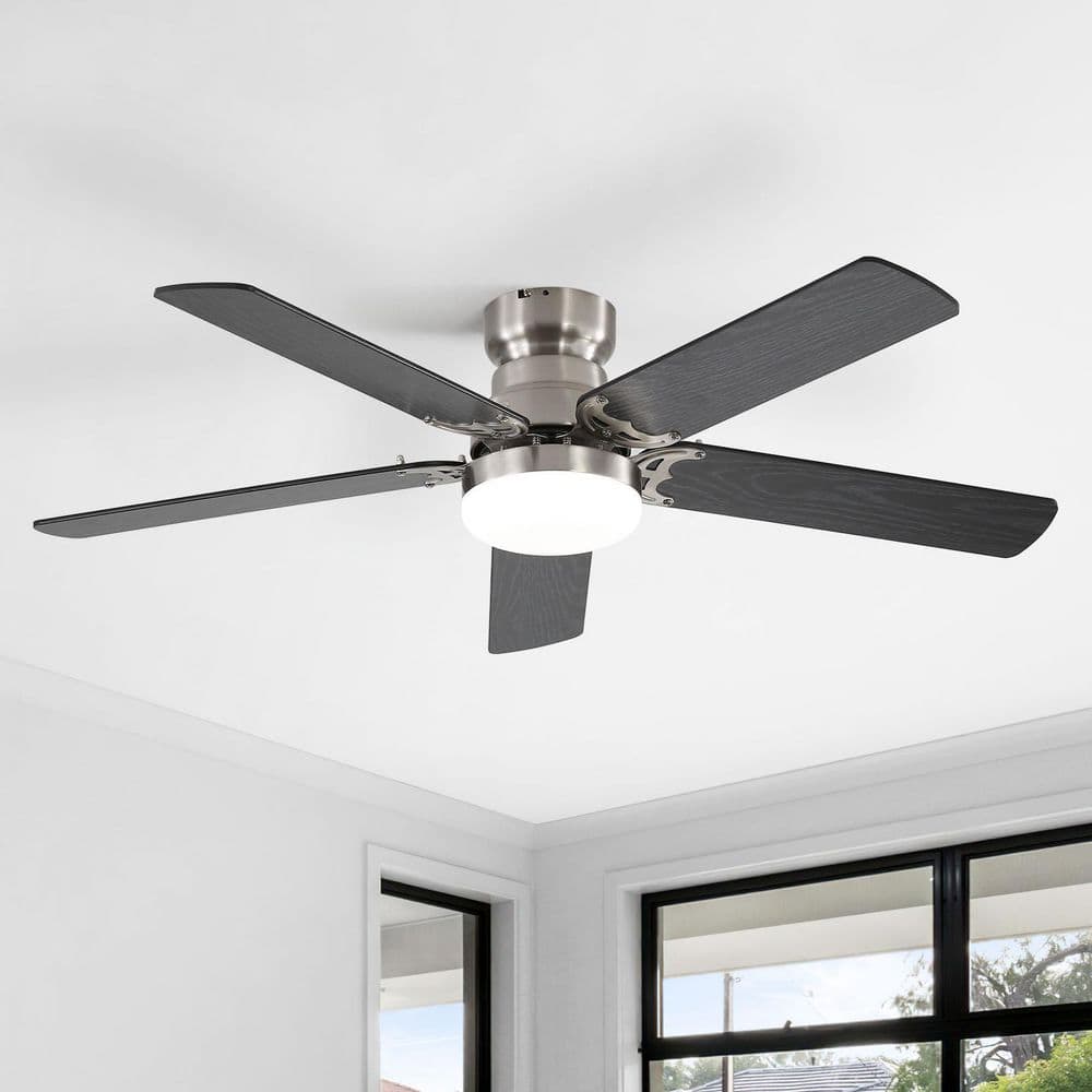 CACI Mall 42 in. Integrated LED Indoor Black MDF Downrod Mount and ...