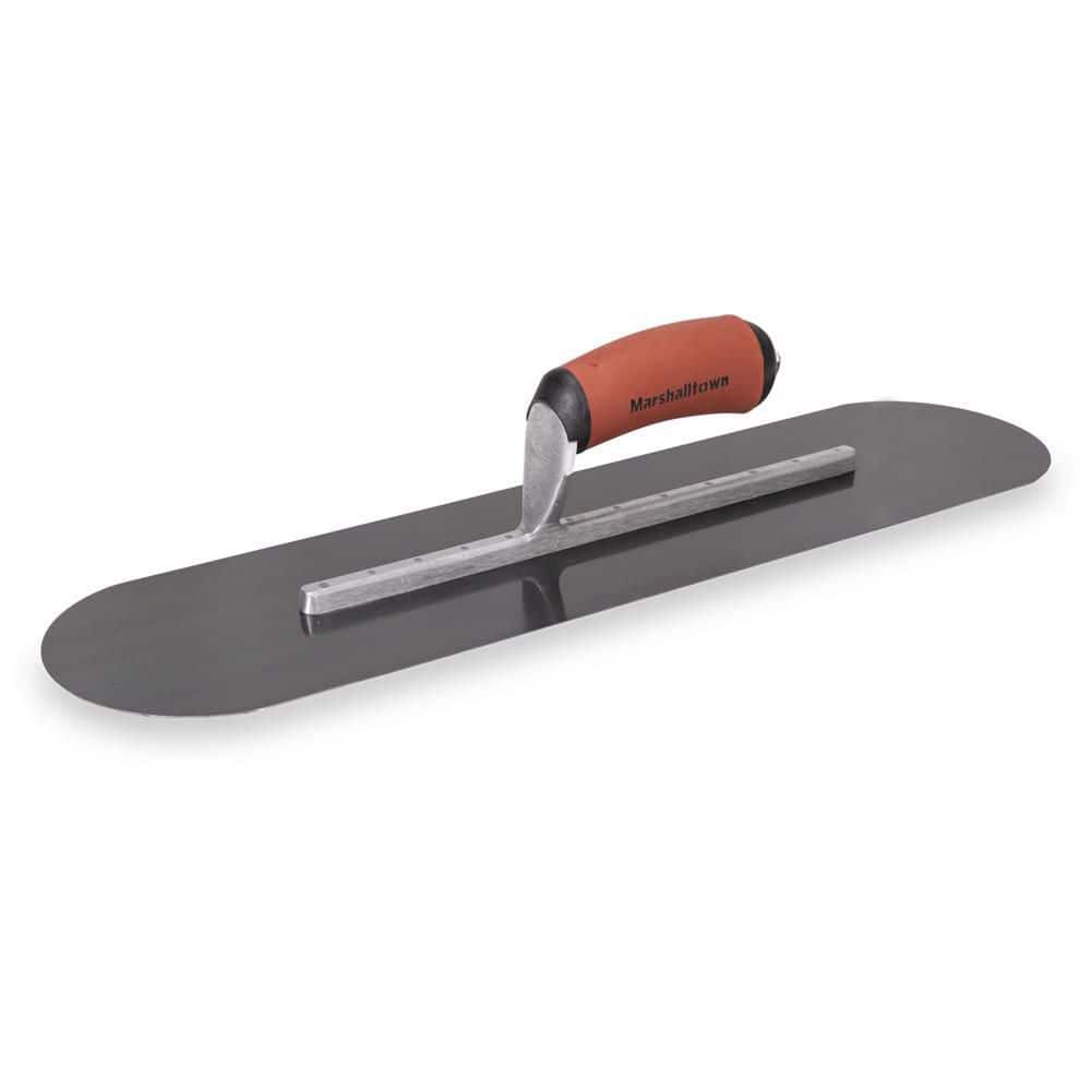 MARSHALLTOWN 20 in. x 5 in. Blue Steel Pool Trowel - DuraSoft Handle ...