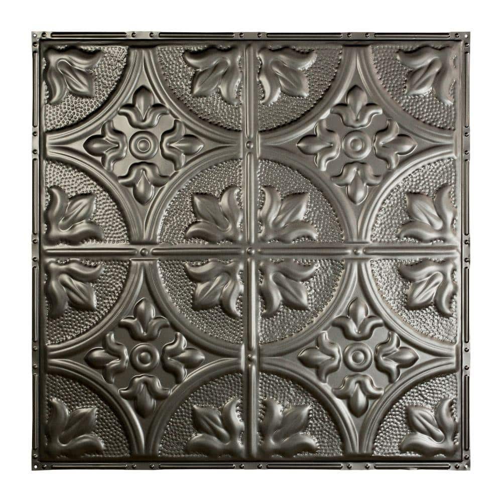 Great Lakes Tin Jamestown 2 ft. x 2 ft. Nail Up Metal Ceiling Tile in ...