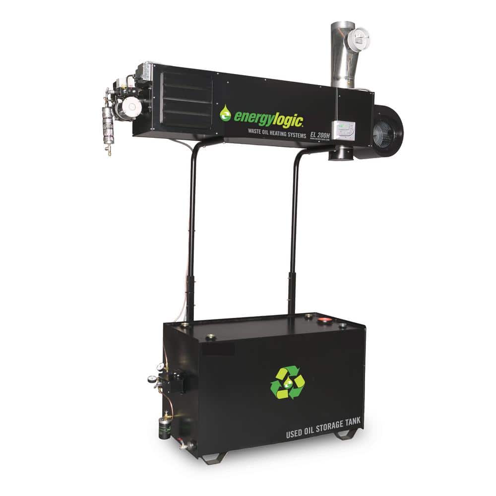 energylogic 200H 200,000 BTU Heater-Waste Oil Wall Furnace with 250 Gal ...