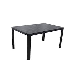 ITOPFOX 40 in. x 40 in. Patio Aluminum Square Outdoor Dining Table with ...