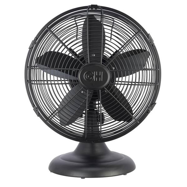 Good Housekeeping Retro 12 in. All-Metal Table/Desk Fan with 3-Speed ...