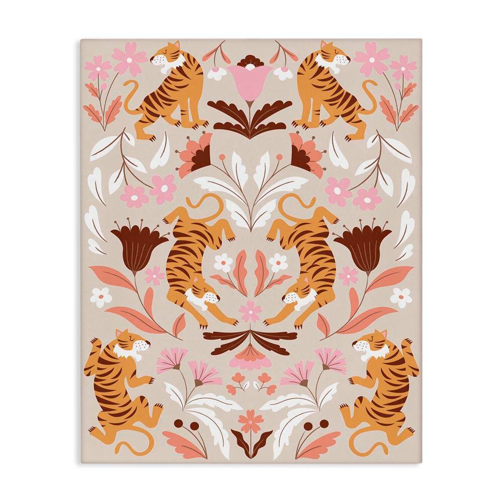 Stupell Industries Mirrored Boho Tigers by Angela Nickeas Unframed ...