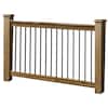 Veranda 37 in. x 6 ft. Brown Wood with Deck Rail Kit PTL edge ...
