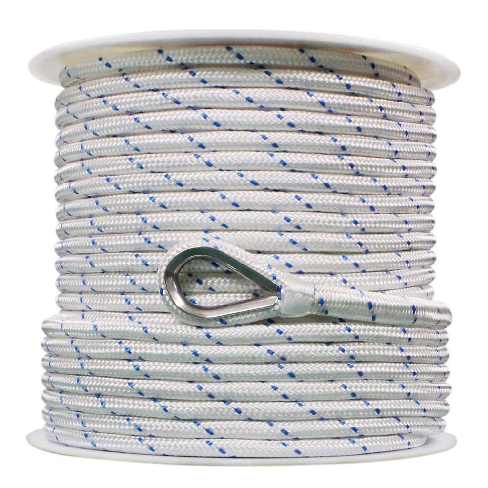 Extreme Max BoatTector 1/2 in. x 300 ft. Double Braid Nylon Anchor Line ...