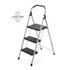 Gorilla Ladders 3-Step Lightweight Steel Step Stool Ladder with 225 lbs ...