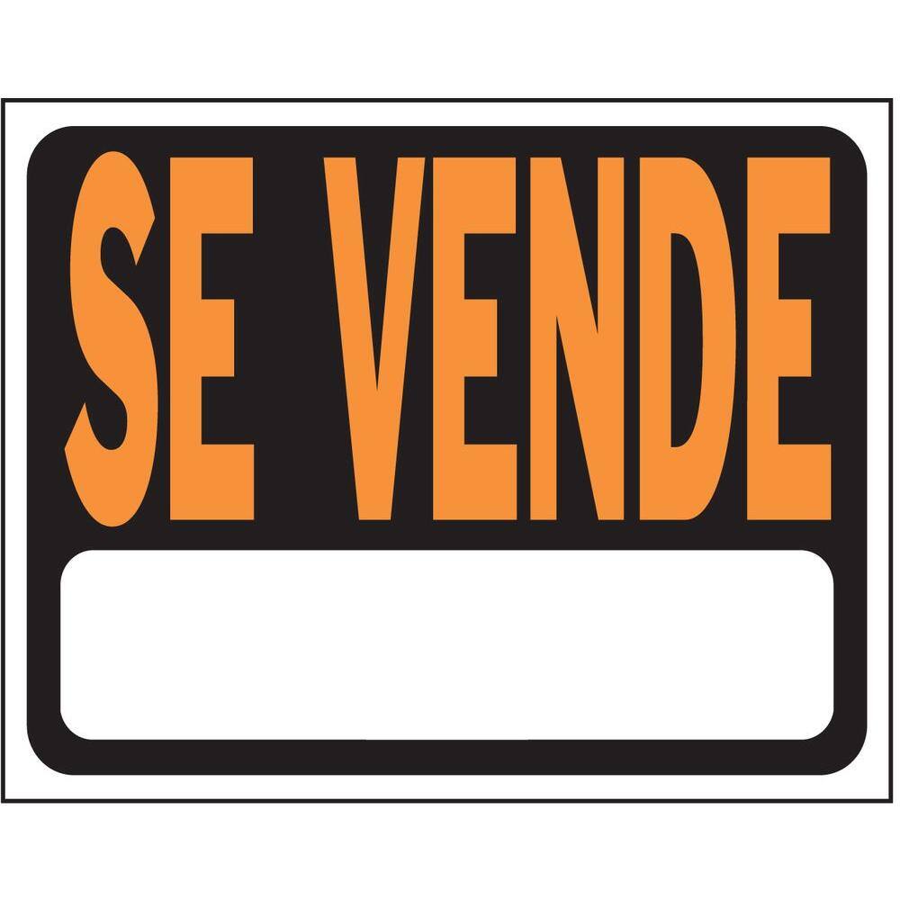 Everbilt 15 in. x 19 in. Plastic Se Vende Sign 21404 - The Home Depot